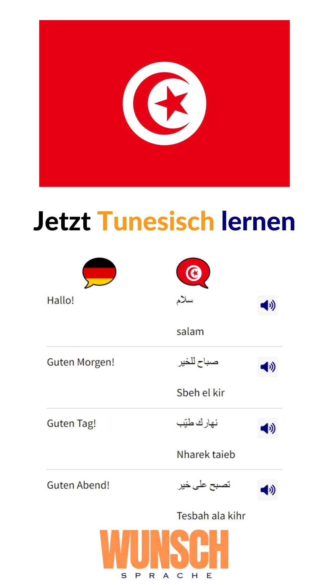 🇹🇳 Tunesisch lernen - wunschsprache.de