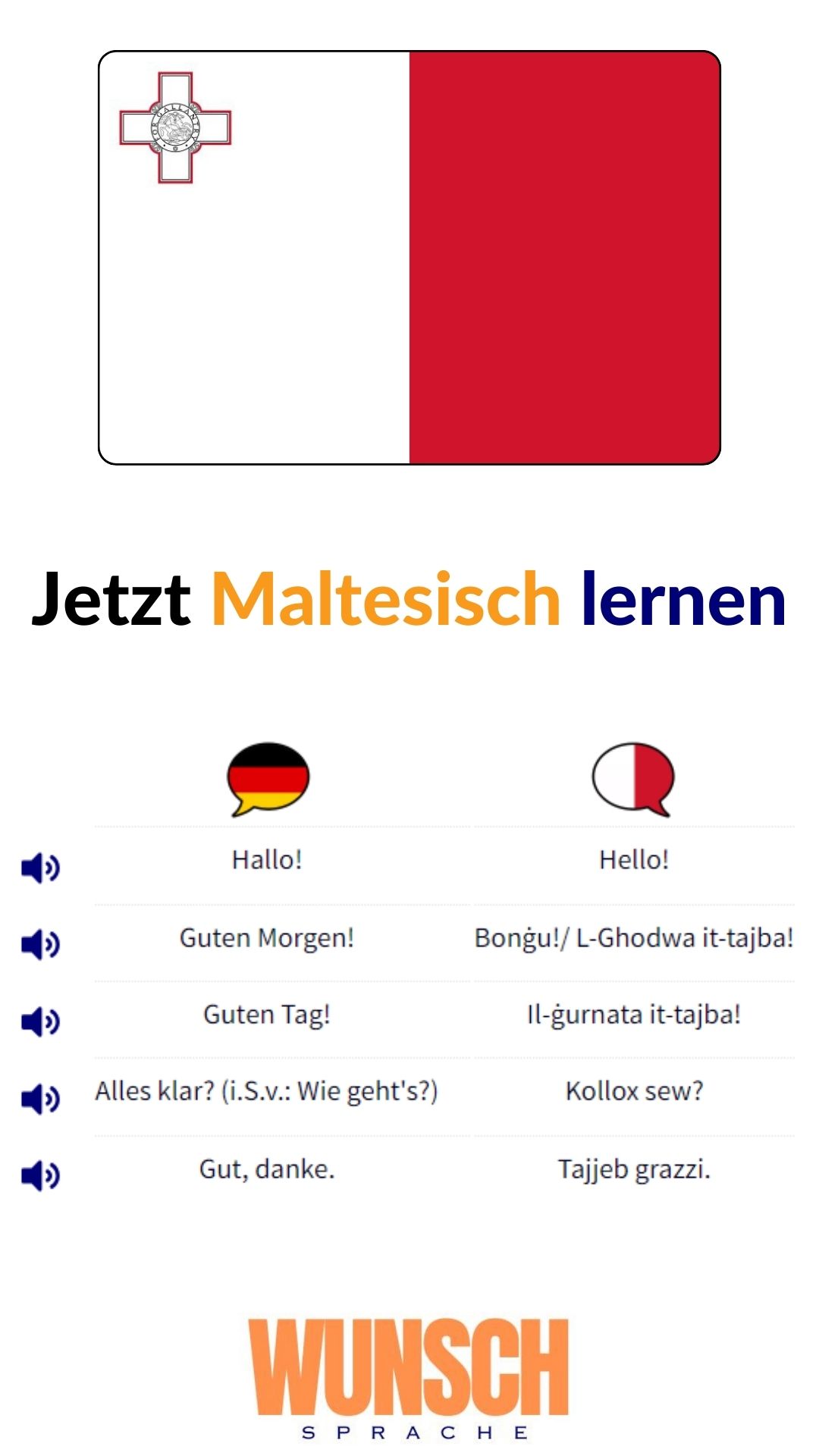 🇲🇹 Maltesisch lernen - wunschsprache.de