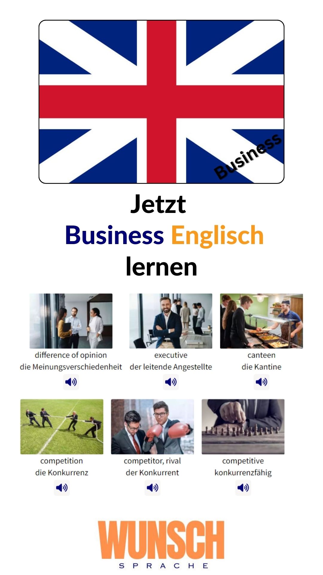 🇬🇧 Englisch lernen - wunschsprache.de