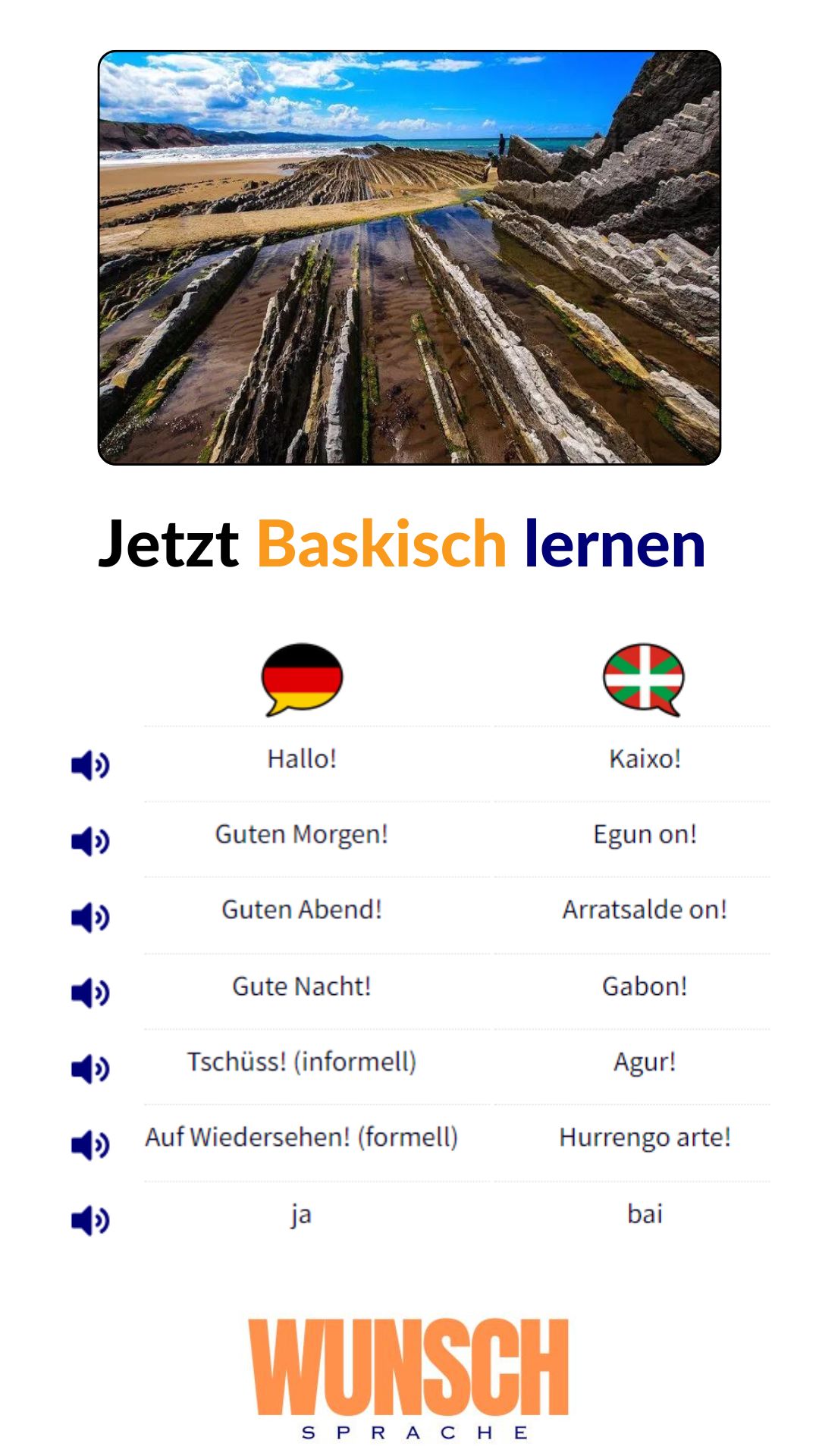 Baskisch lernen - wunschsprache.de