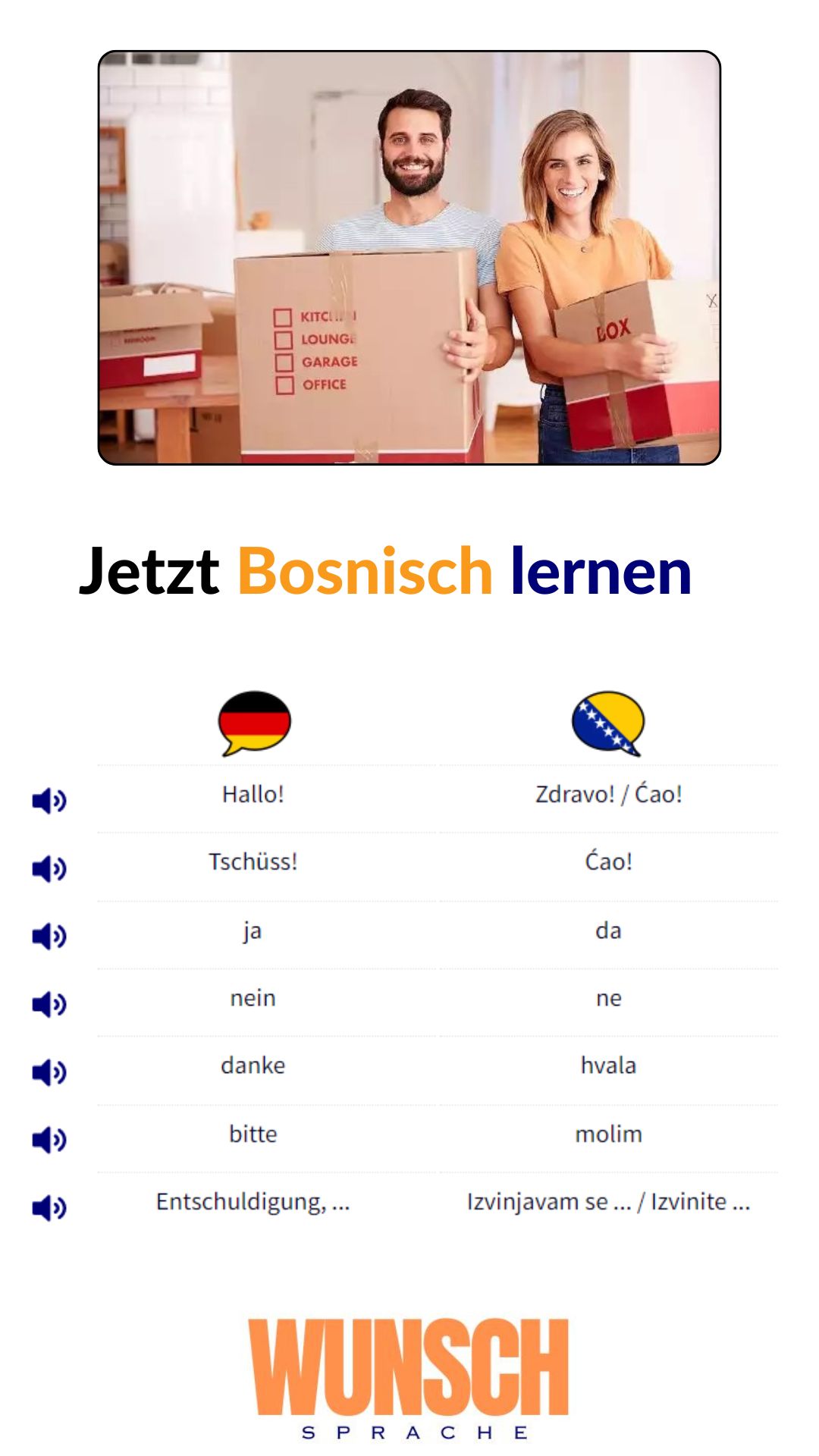 🇧🇦 Bosnisch lernen - wunschsprache.de