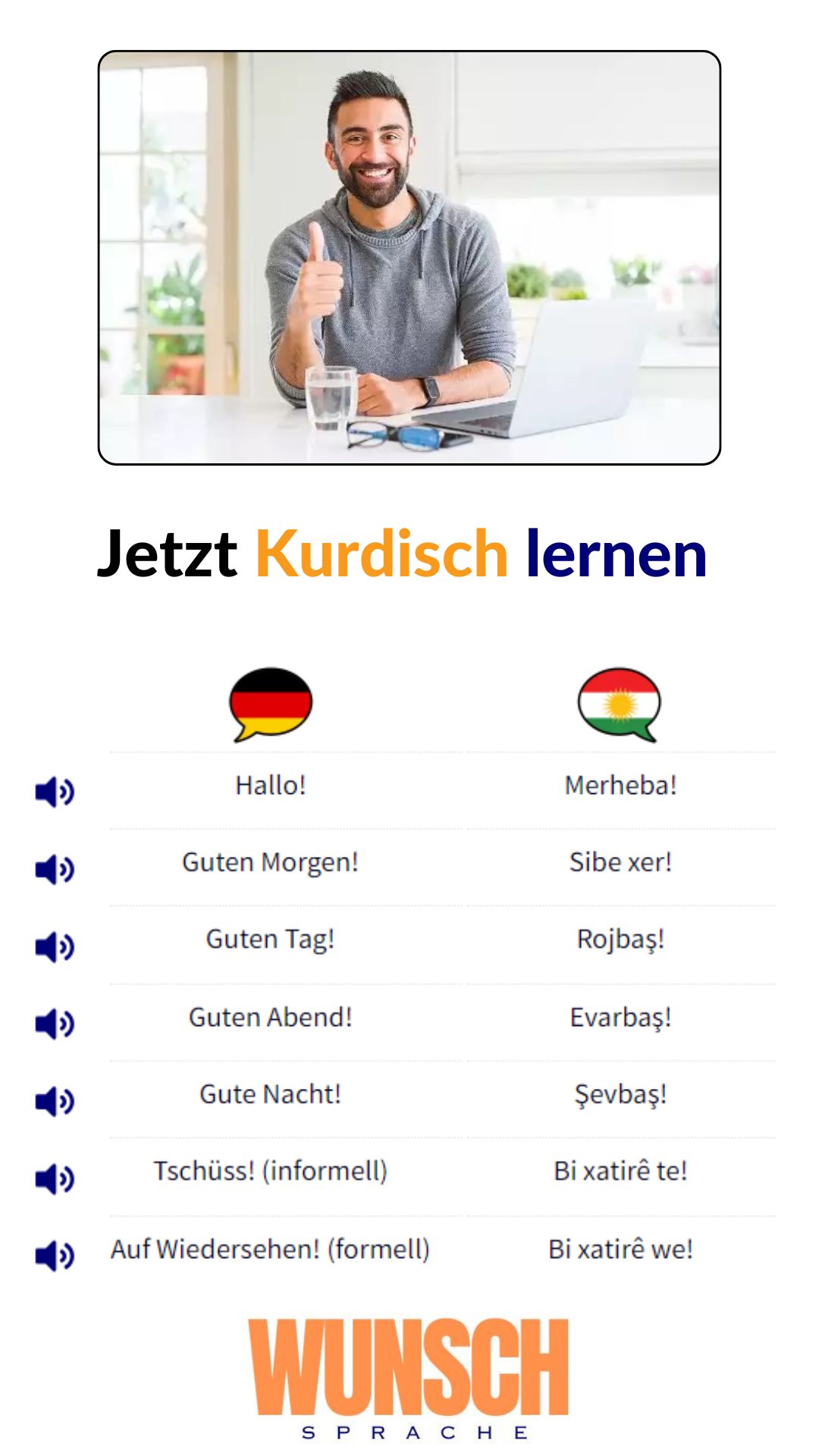 Kurdisch lernen - wunschsprache.de