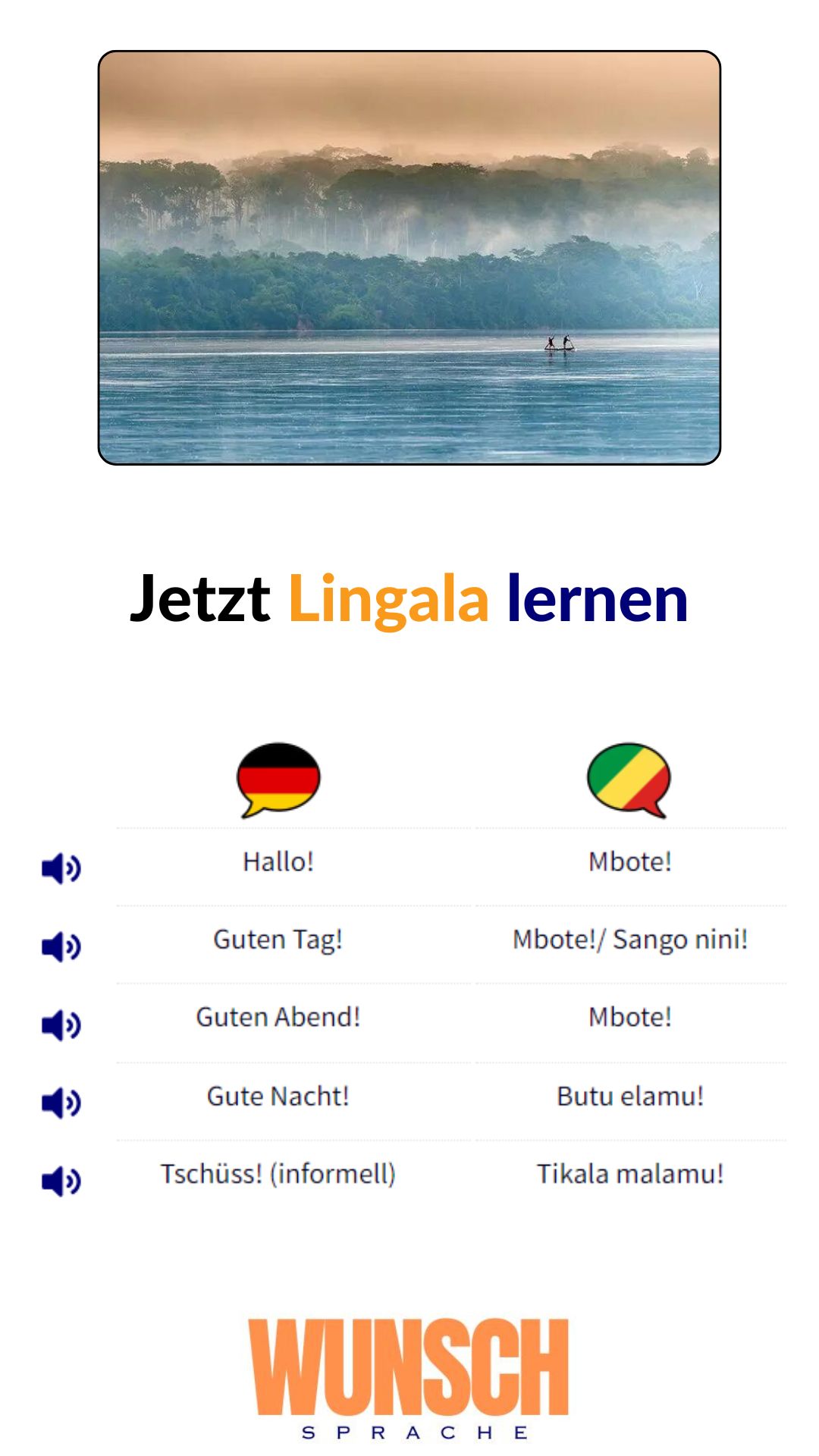 🇨🇩 Lingala lernen - wunschsprache.de
