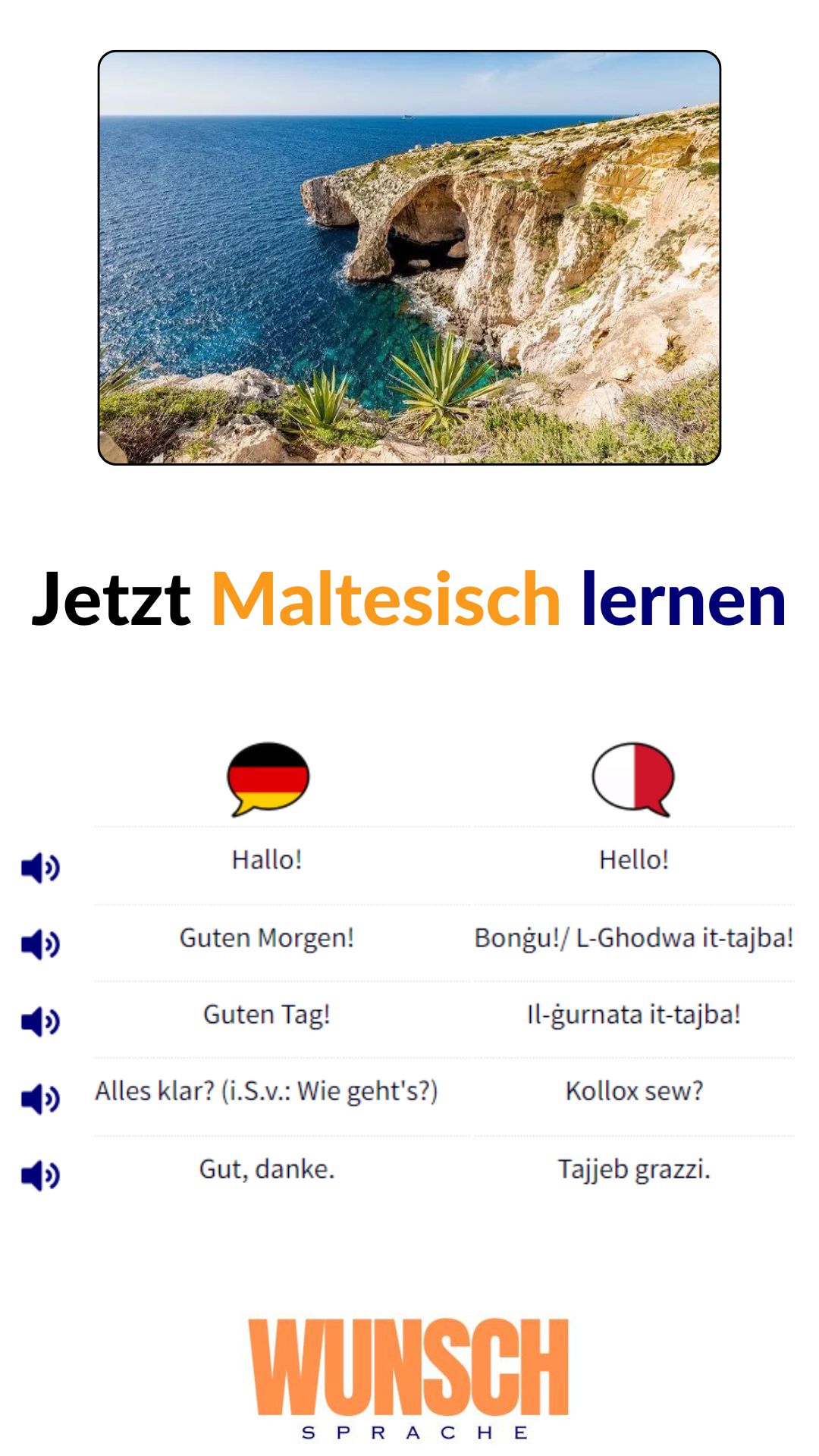 🇲🇹 Maltesisch lernen - wunschsprache.de
